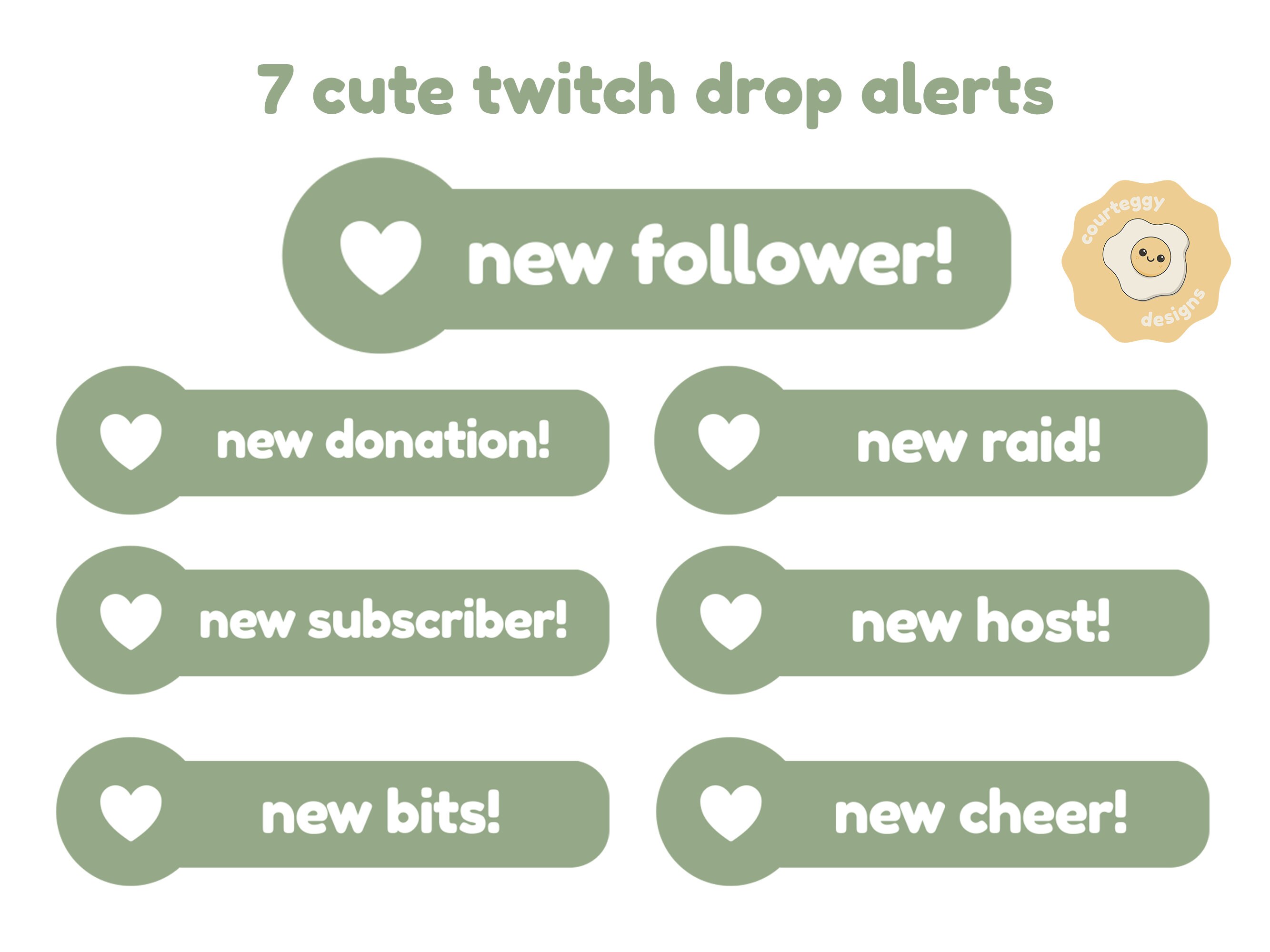 Paper WEBM Sage Green Twitch Animated Alerts Graphic Design etna.com.pe