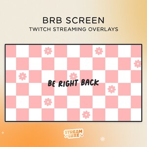 Twitch Stream Overlays Checkered Floral Pattern Cute Colourful ...