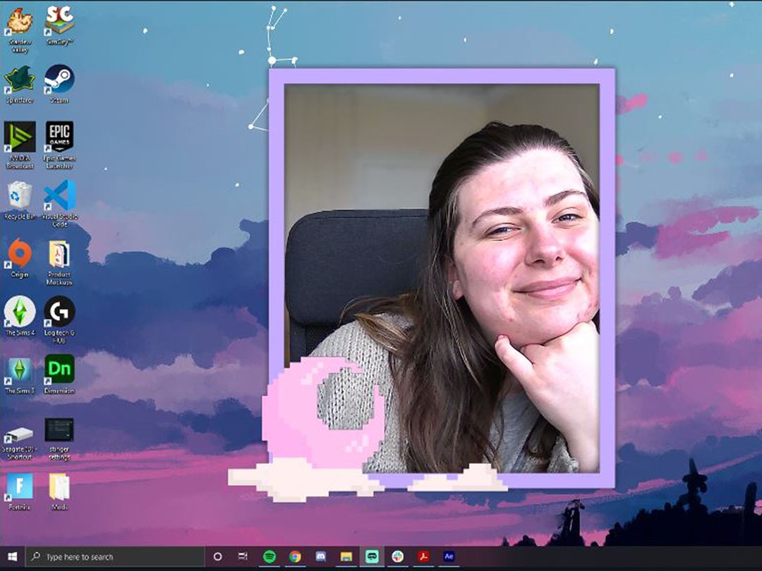 Animated Webcam 8-bit Pixel Moon Animation 6 Cam Frames Multiple Sizes ...