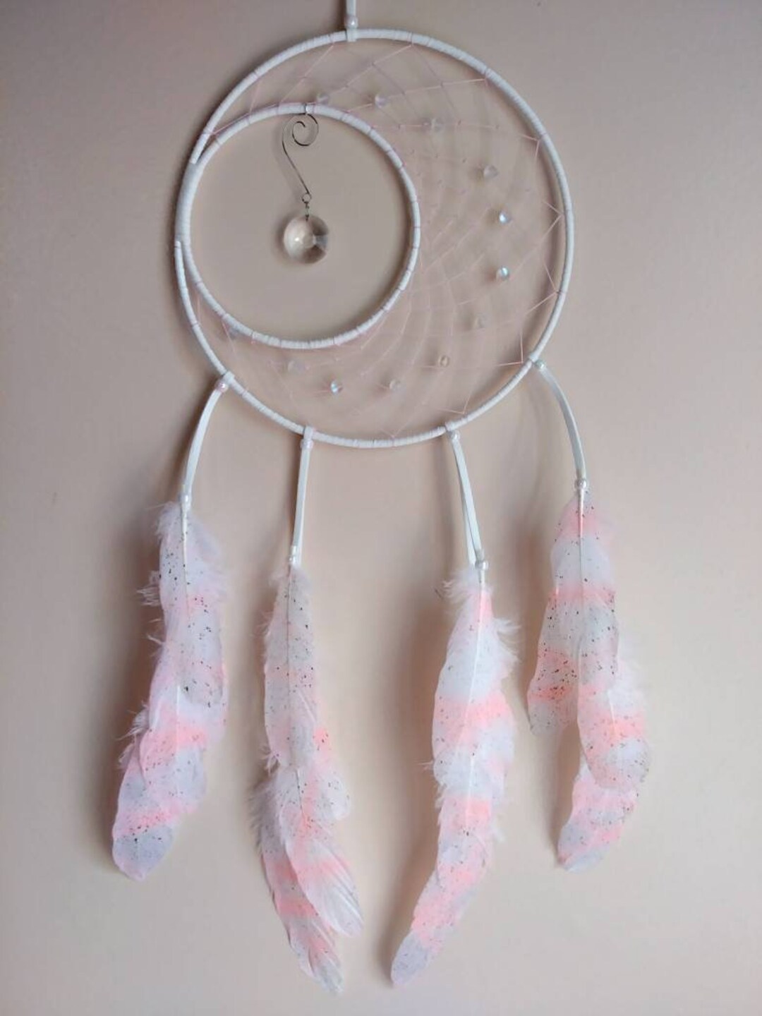 White Double Ring Dream Catcher - Etsy