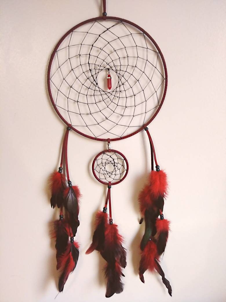 Red and Black Dream Catcher | Etsy