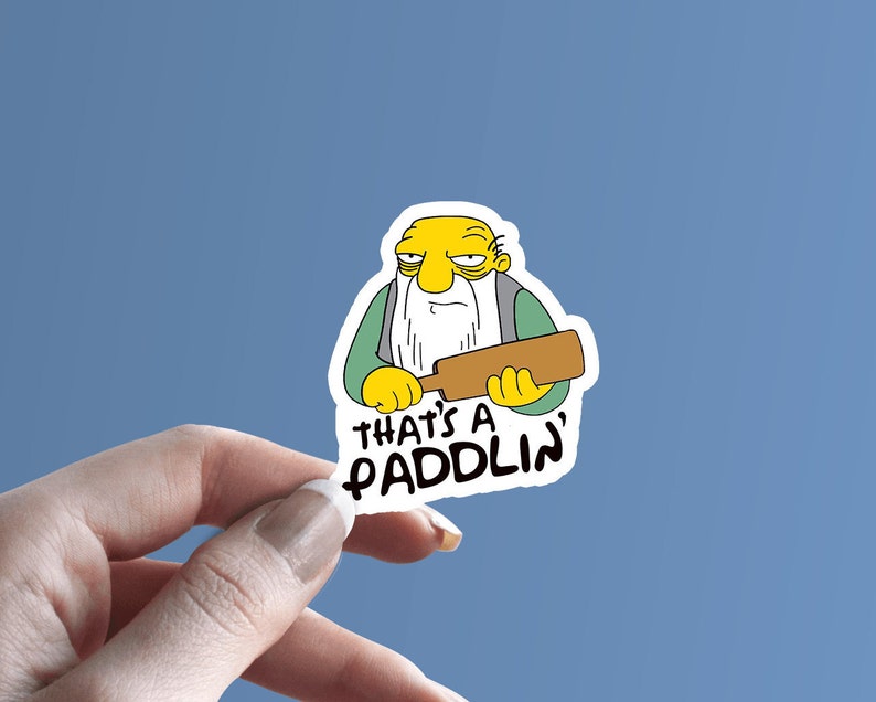 The Simpsons Vinyl Sticker That's a Paddlin' - Etsy