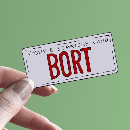 The Simpsons Vinyl Sticker Bort Number Plate Bart Simpson | Etsy
