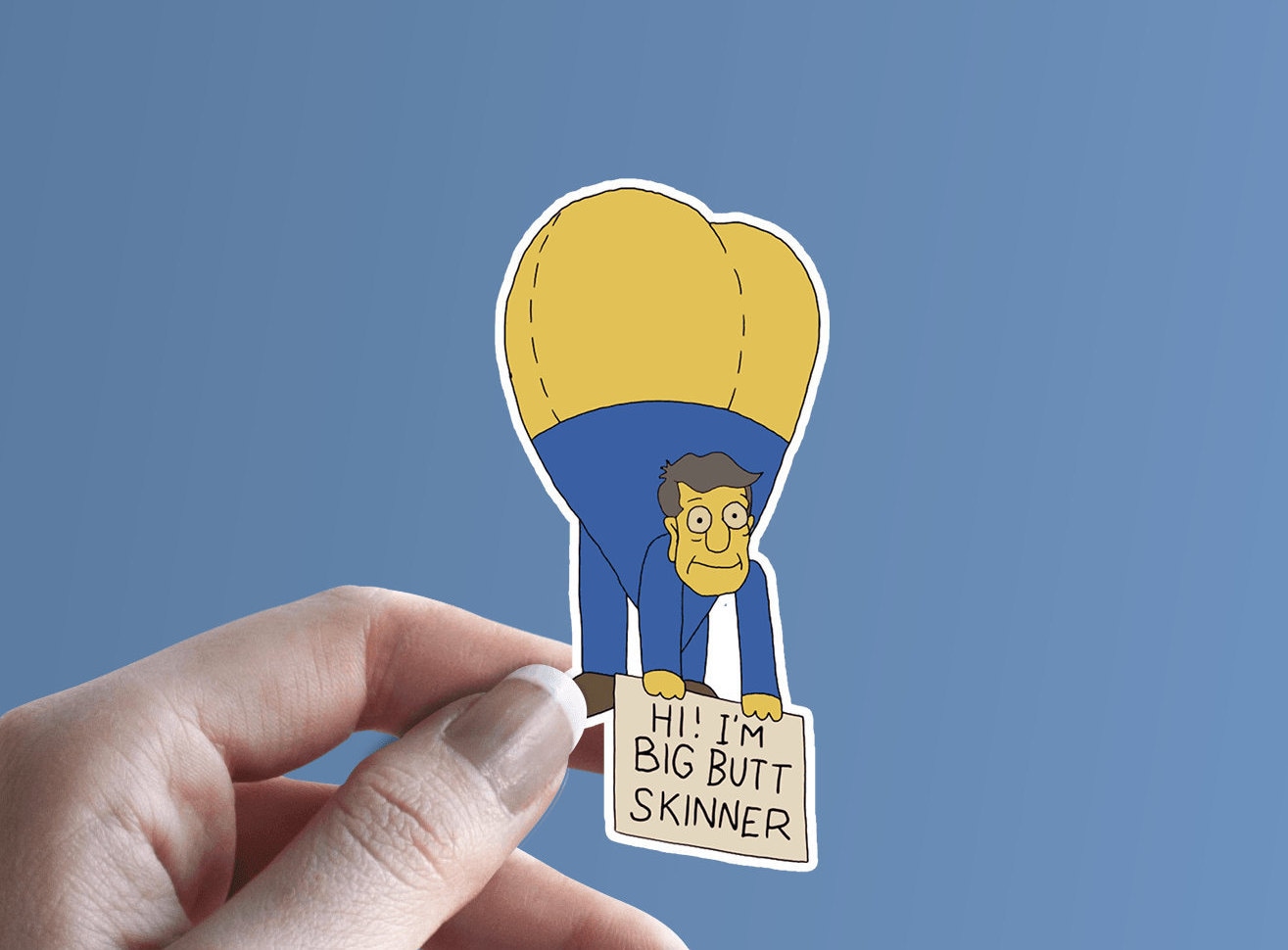 The Simpsons Vinyl Sticker Big Butt Skinner Sticker | Etsy