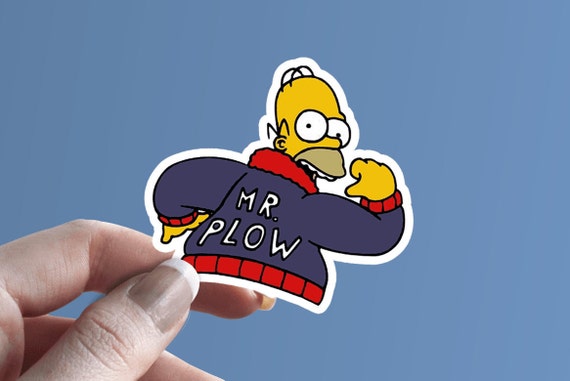 The Simpsons Sticker Homer Simpson Vinyl Sticker Mr Plow - Etsy Canada