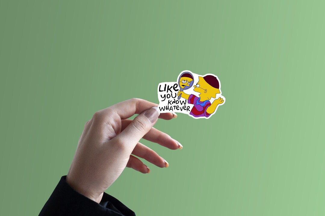 The Simpsons Sticker | Cool Lisa Sticker | Lisa Simpson Decal | Like ...