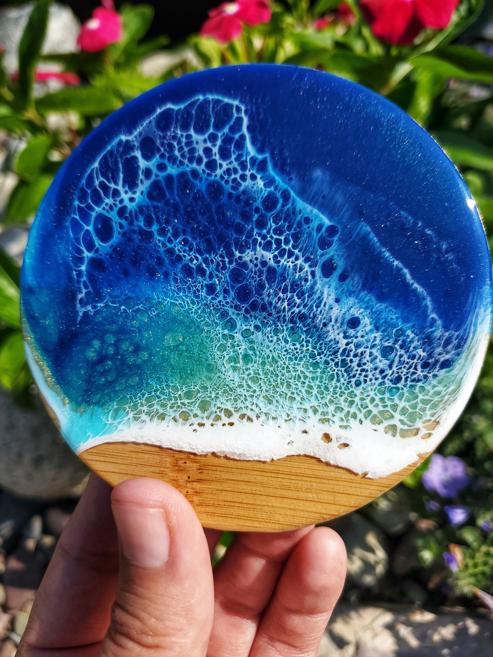 Ocean Wave Beach Coasters | Ocean Coasters | Beach Resin Coasters ...