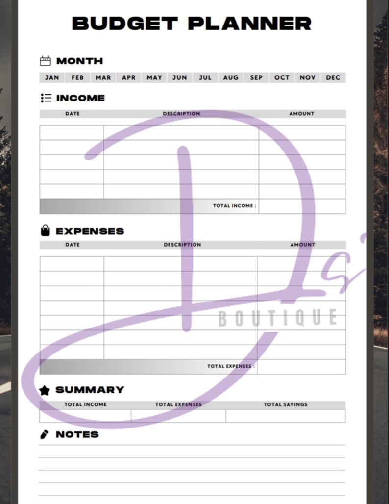 Budget and Savings Planner: Printable Templates - Etsy