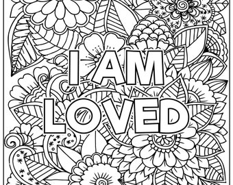 I Am Enough: Coloring Book Sample Page - Etsy