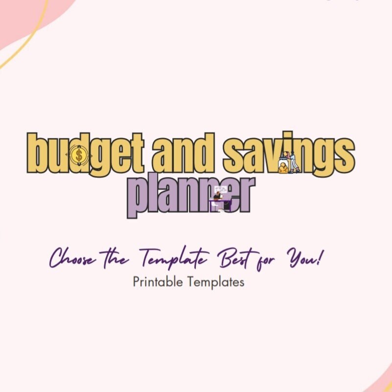 Budget and Savings Planner: Printable Templates - Etsy