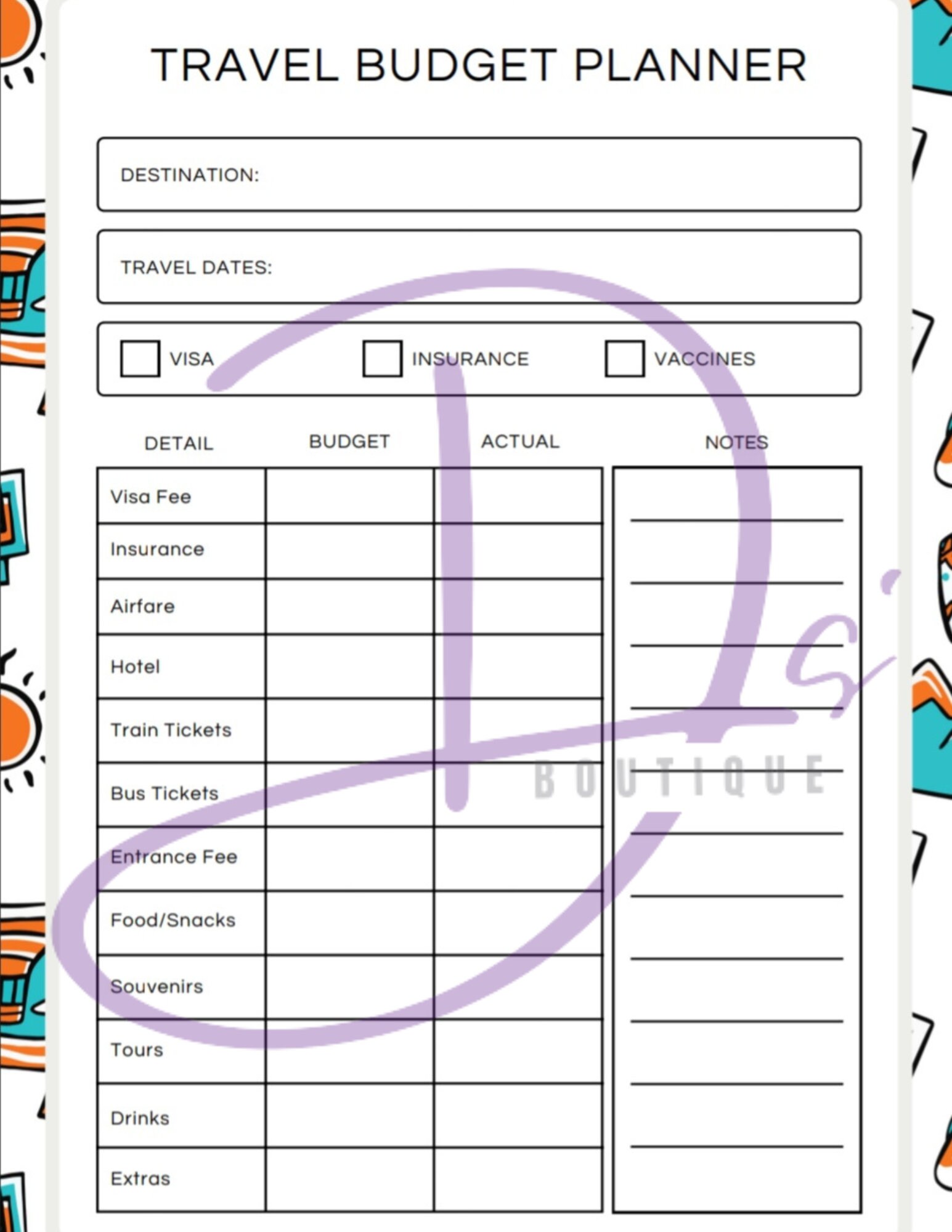 Budget and Savings Planner: Printable Templates - Etsy