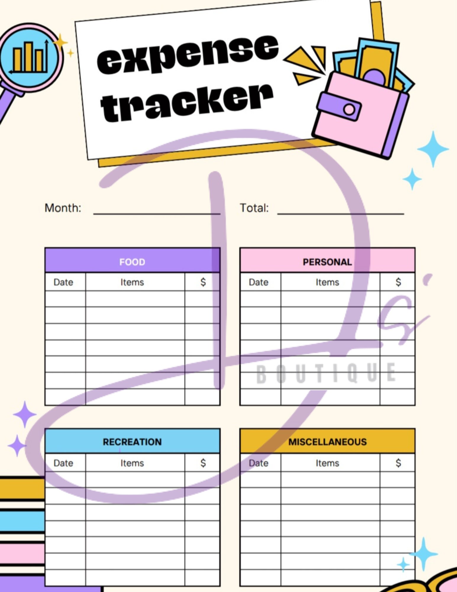 Budget and Savings Planner: Printable Templates - Etsy