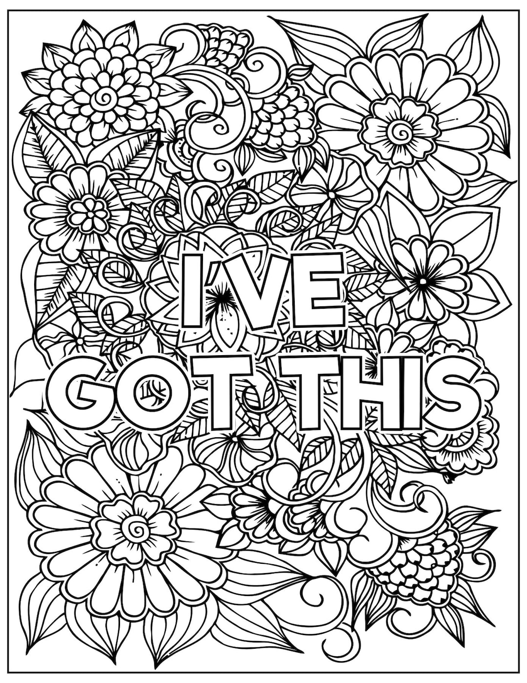 I've Got This: Coloring Book Sample Page - Etsy