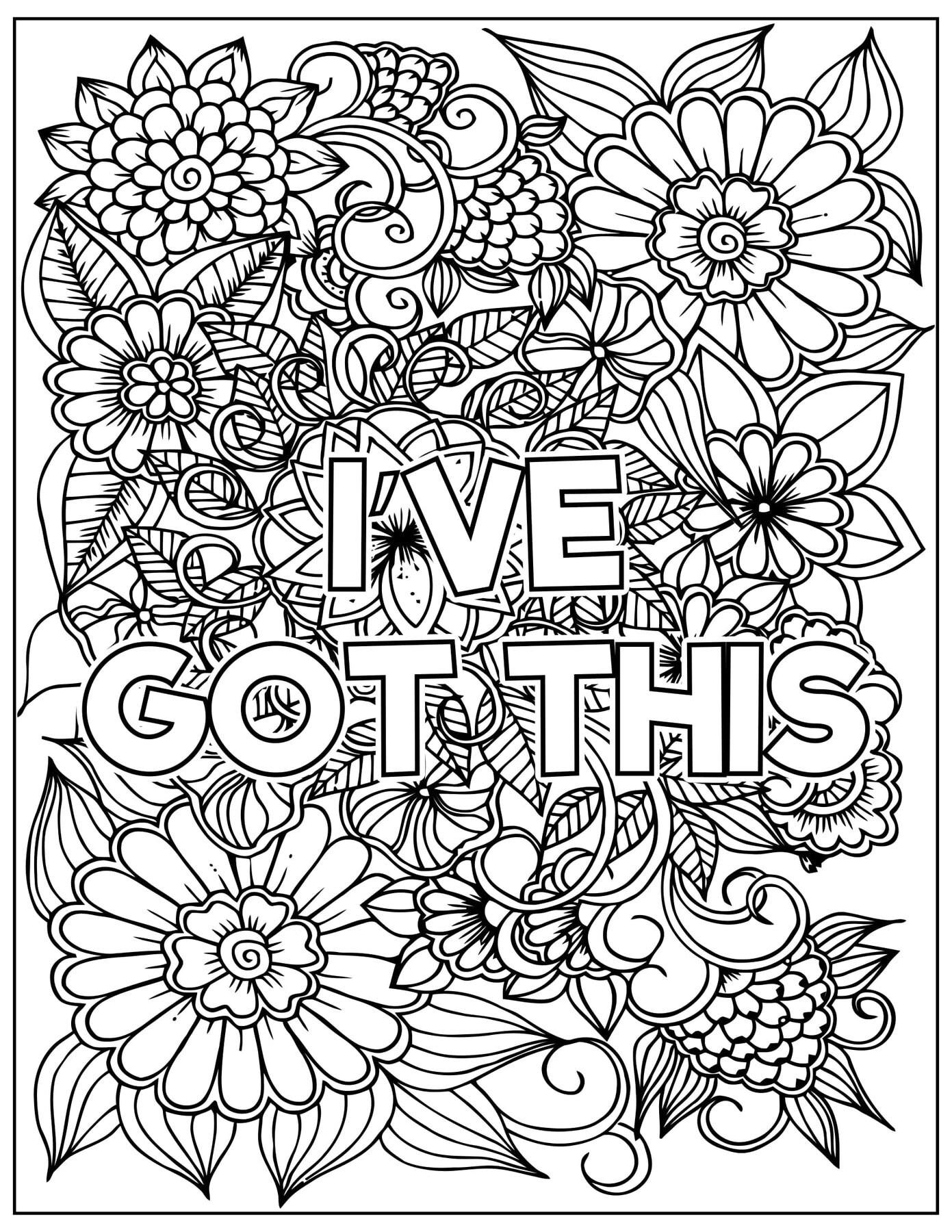 I've Got This: Coloring Book Sample Page - Etsy