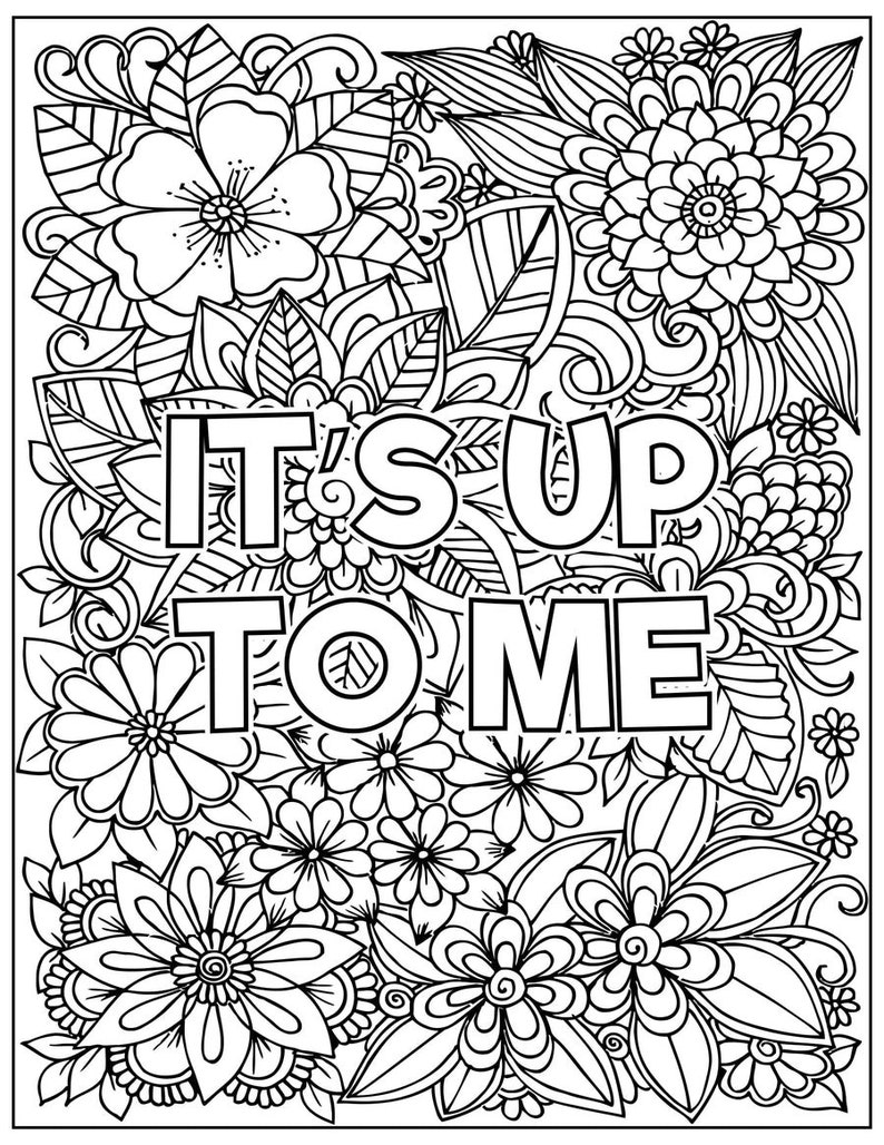 It's up to Me: Inspirational Coloring Page – Uplift Your Spirit, One ...