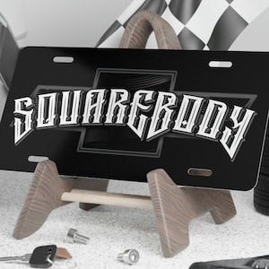 Chevy Emblem Squarebody Vanity Plate, American Flag Squarebody Truck ...