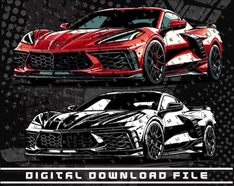 C8 Corvette SVG/PNG - Etsy