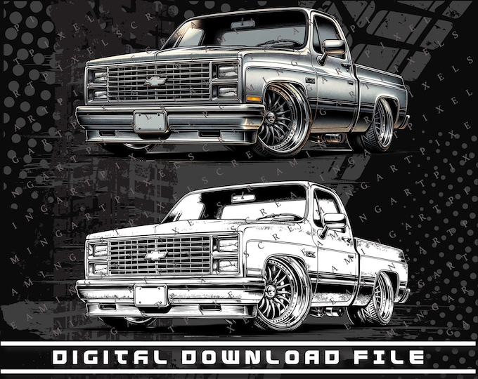 Chevy Squarebody Obs Ck Truck Digital File, PNG and SVG Files, Chevy ...