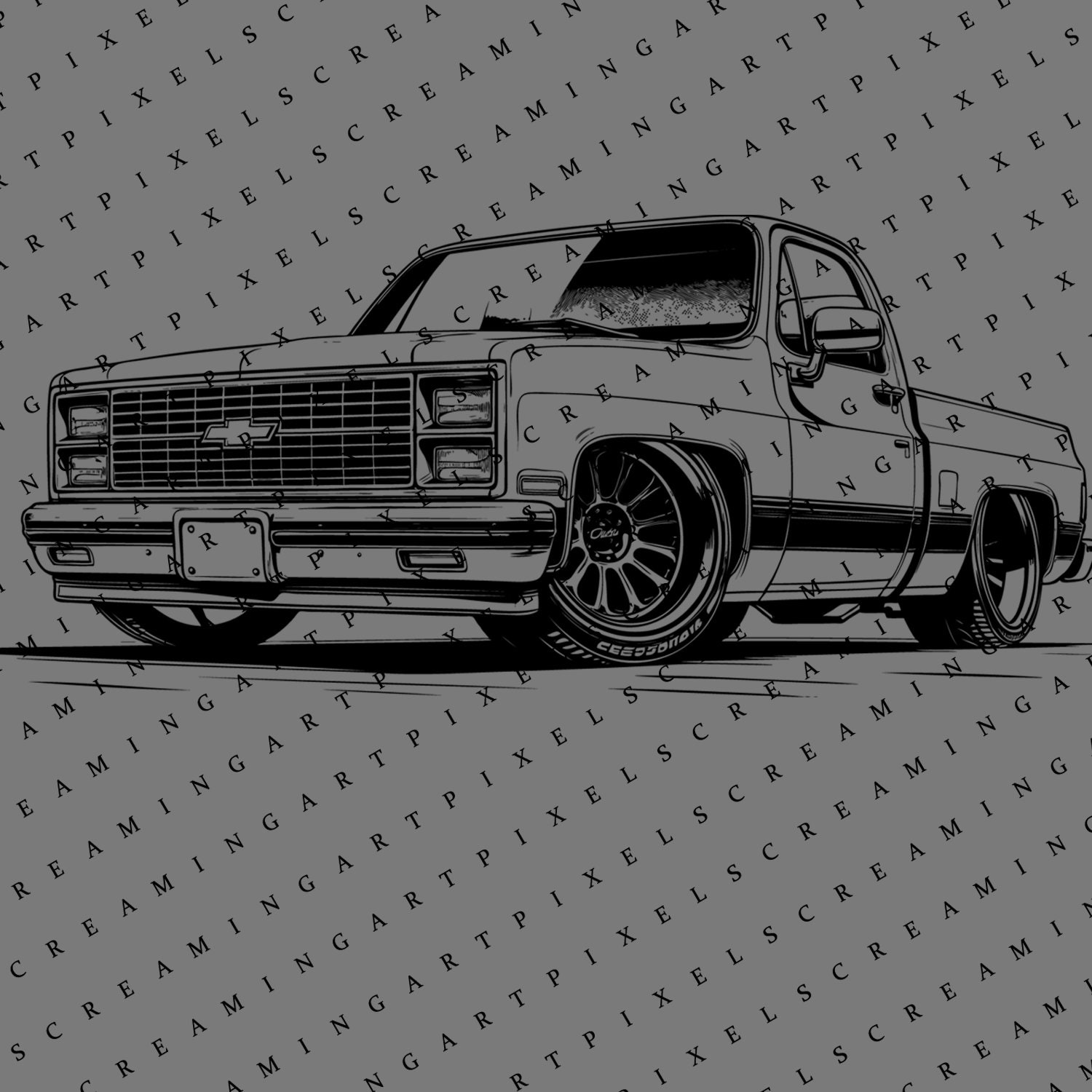 Chevy Squarebody Obs Ck Truck Digital File, PNG and SVG Files, Chevy ...