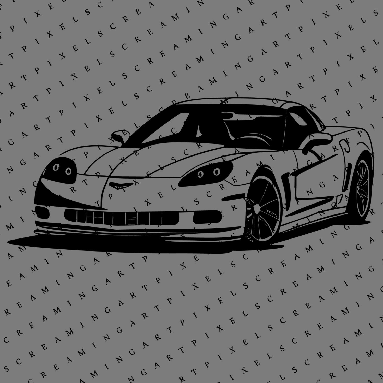 Chevy Corvette Silhouette Digital File, C5, C6 Silhouette, Chevy Racing ...