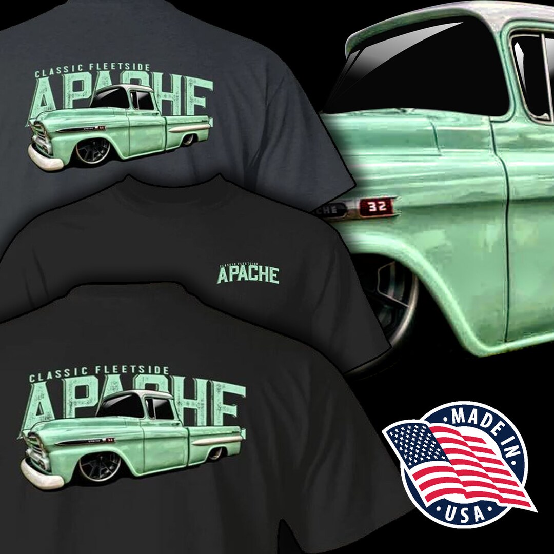 Chevrolet Apache Fleetside Truck, Fleetside, Apache, Vintage Truck, C10, Chevy 3100 T-shirt - Etsy