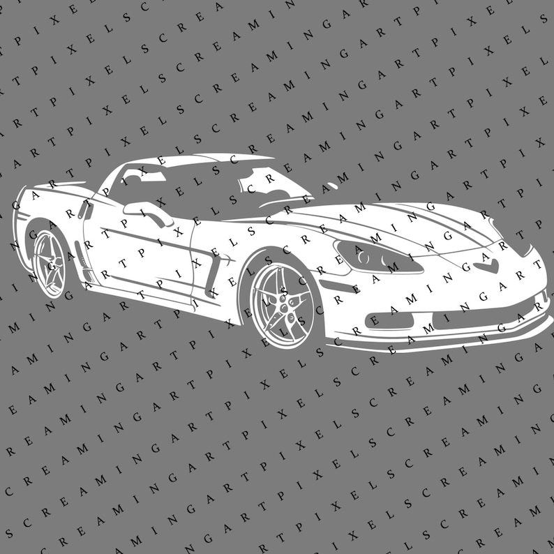 Chevy Corvette Silhouette Digital File, C5, C6 Silhouette, Chevy Racing ...