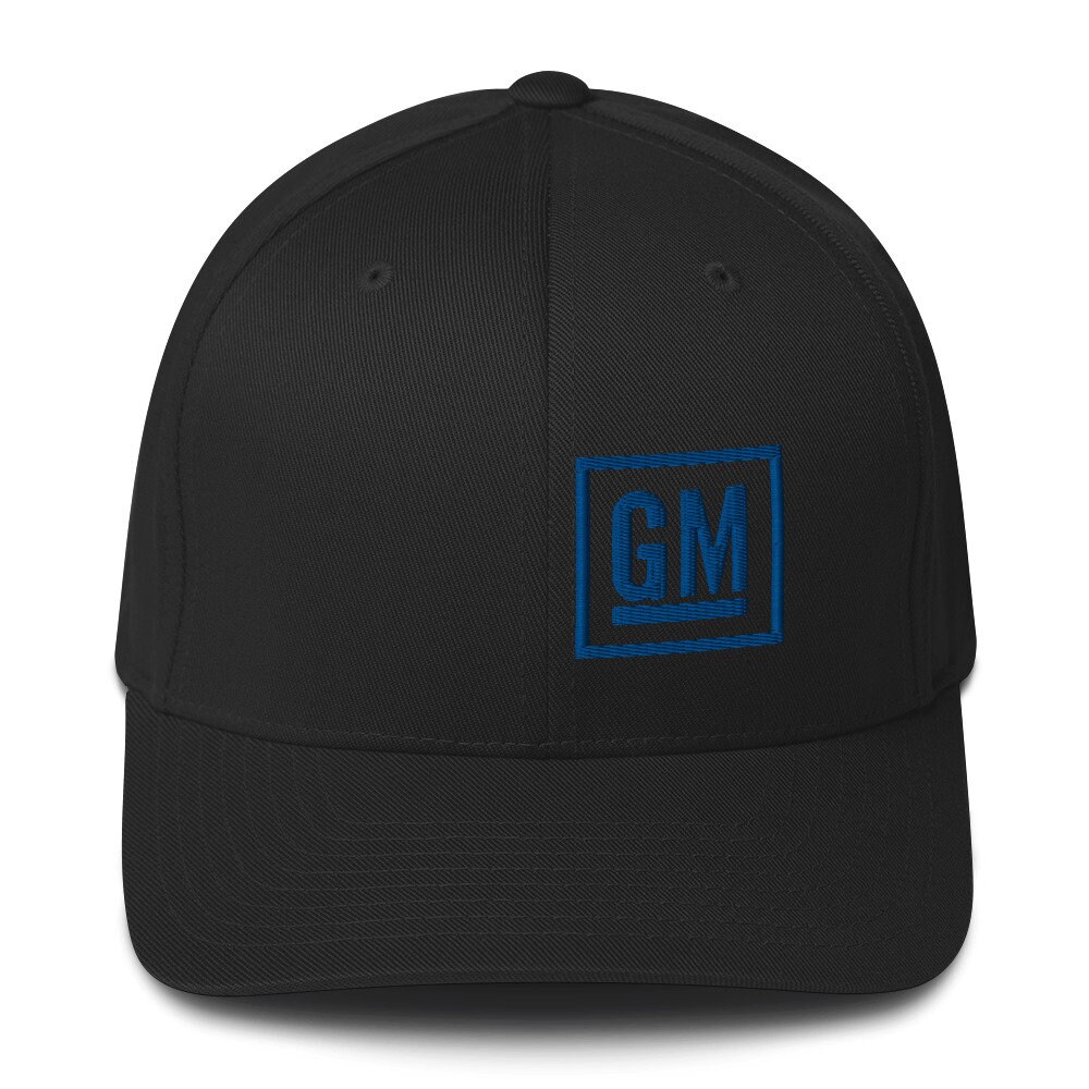 GM Logo Flex Fit, Chevy Truck Hat Structured Twill Cap, Blue Logo ...