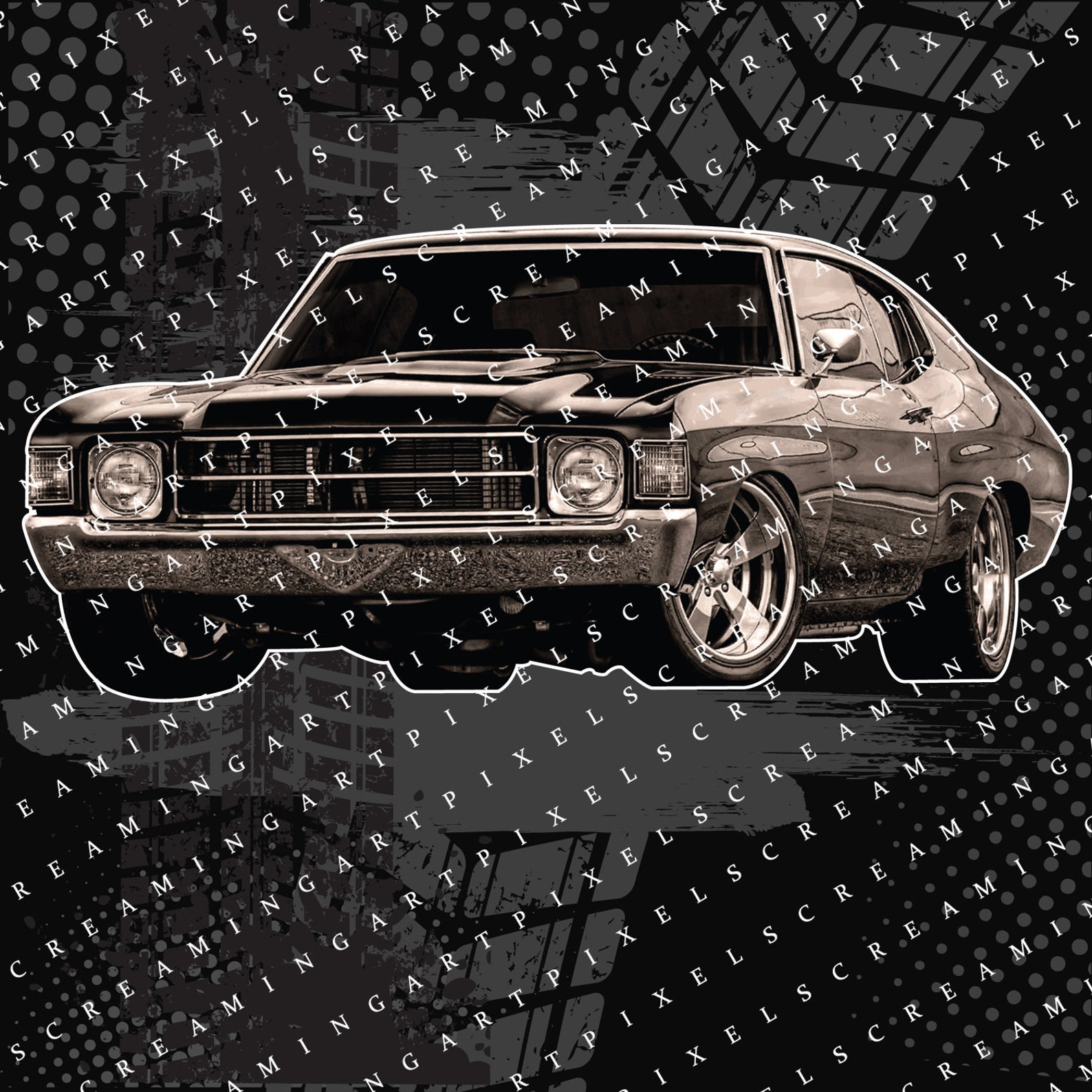 Chevy Chevelle SS, Pro Street Chevelle, Digital File, Png and SVG File ...