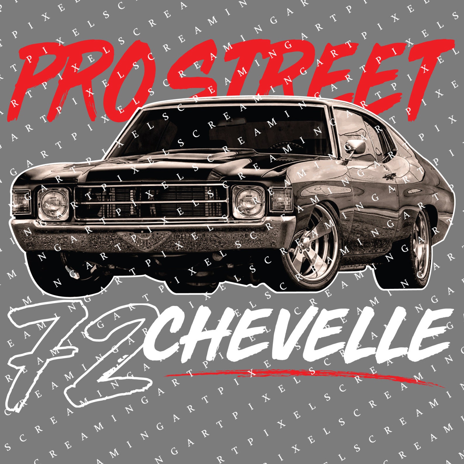 Chevy Chevelle SS, Pro Street Chevelle, Digital File, Png and SVG File ...