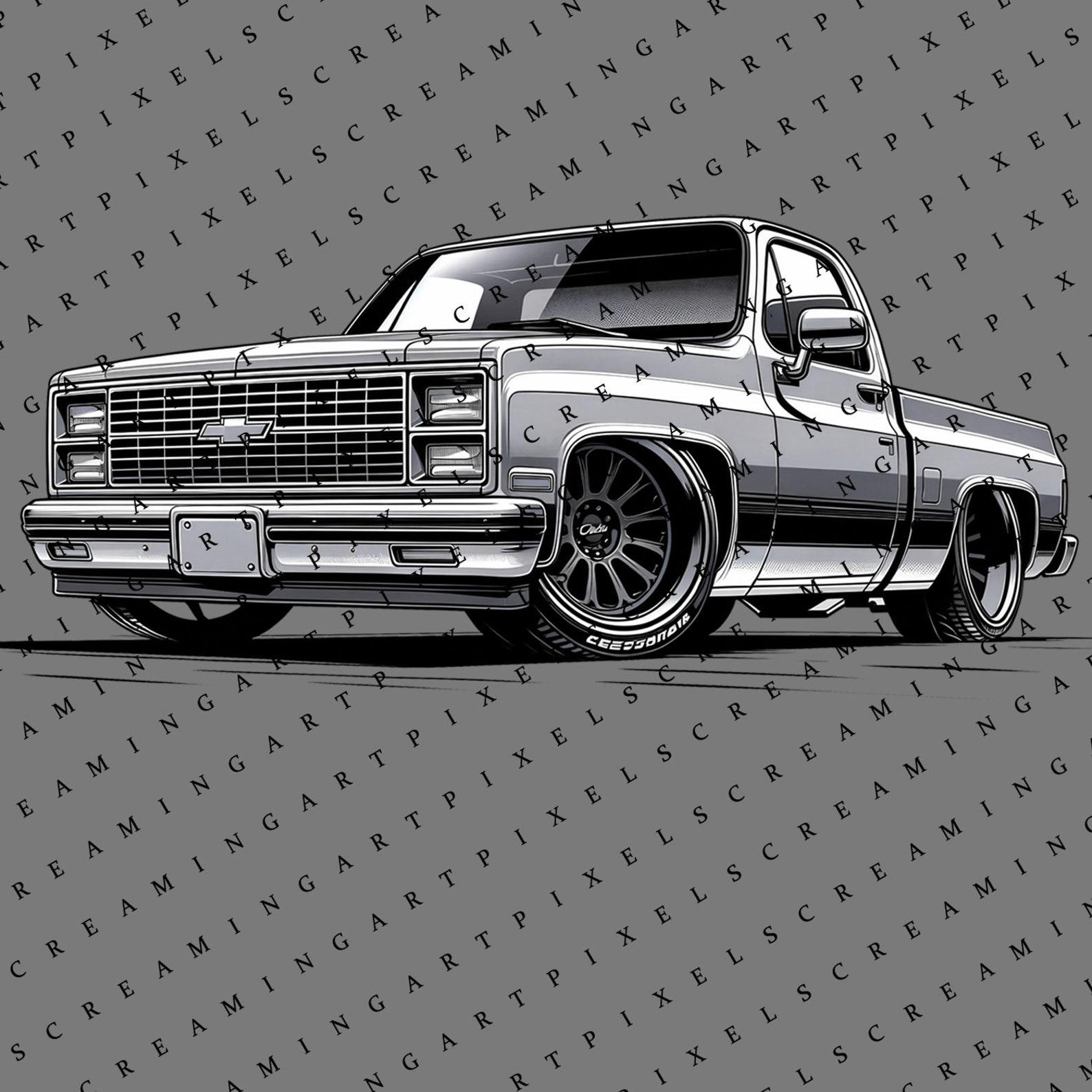 Chevy Squarebody Obs Ck Truck Digital File, PNG and SVG Files, Chevy ...