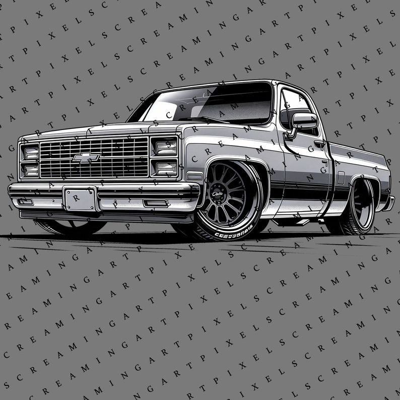 Chevy Squarebody Obs Ck Truck Digital File, PNG and SVG Files, Chevy ...