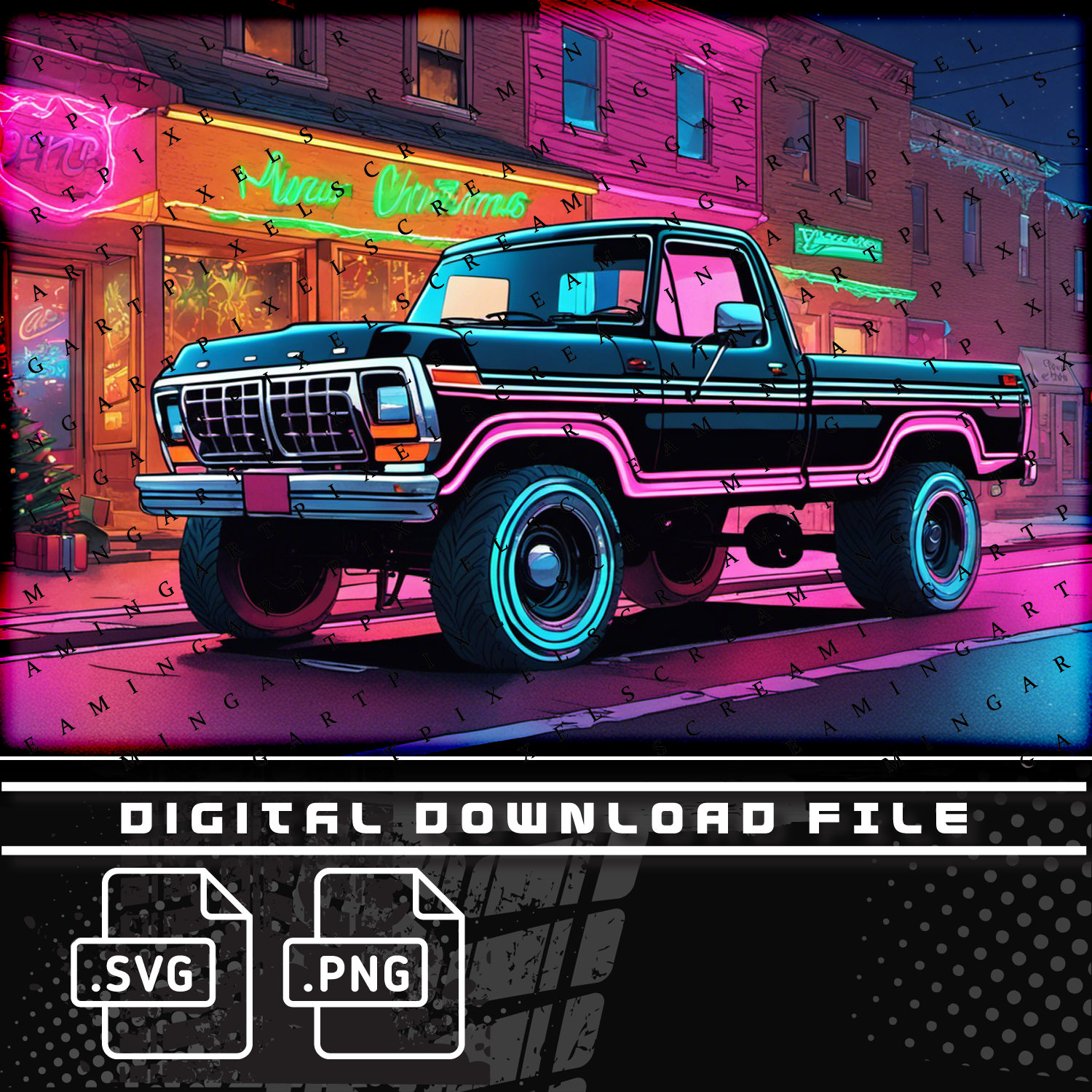 Ford Dentside Truck, Highboy Christmas Scene, Powerstroke Diesel ...