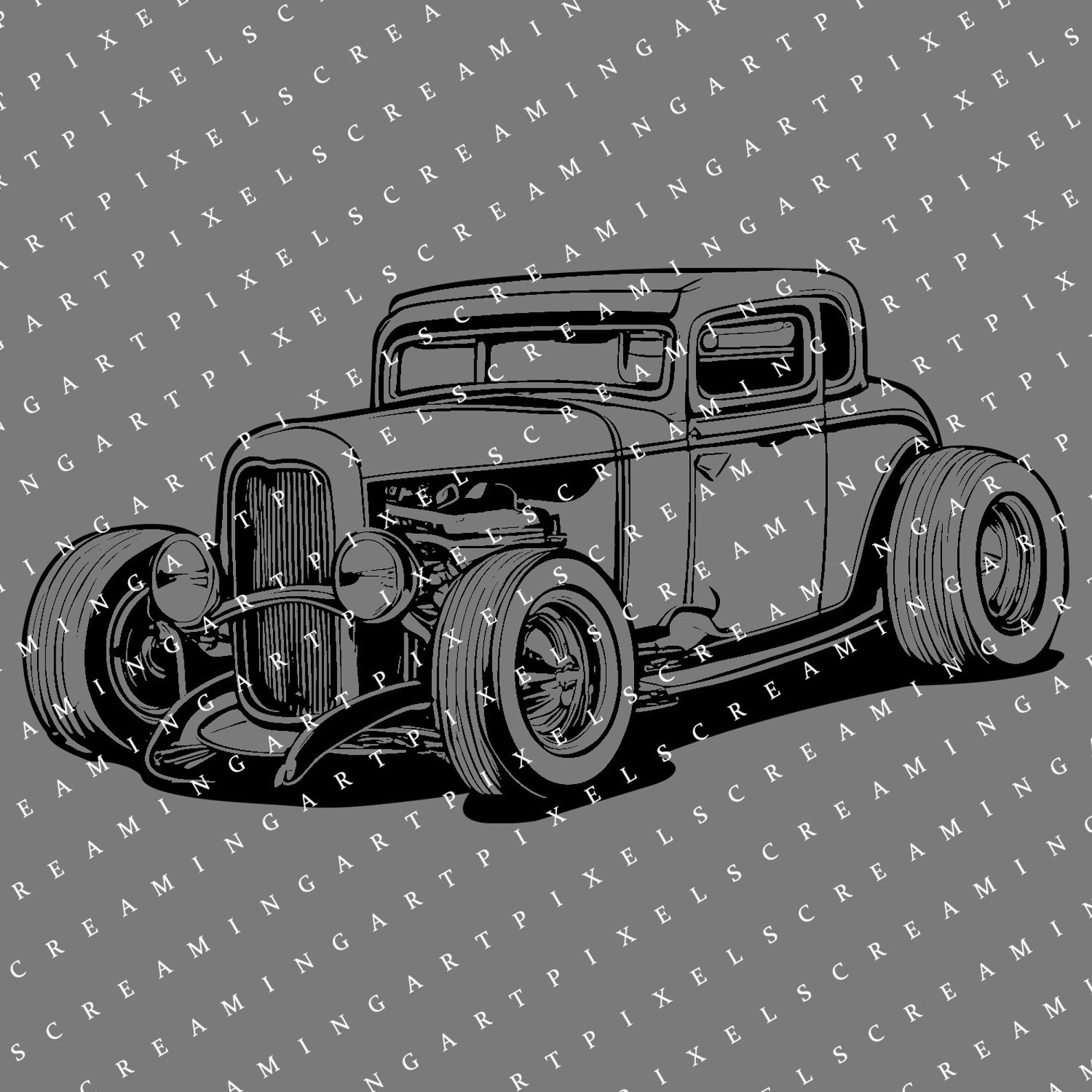 Coupe Hot Rod Deuce Coupe Digital File, 1932 Coupe Silhouette, Hot Rod ...