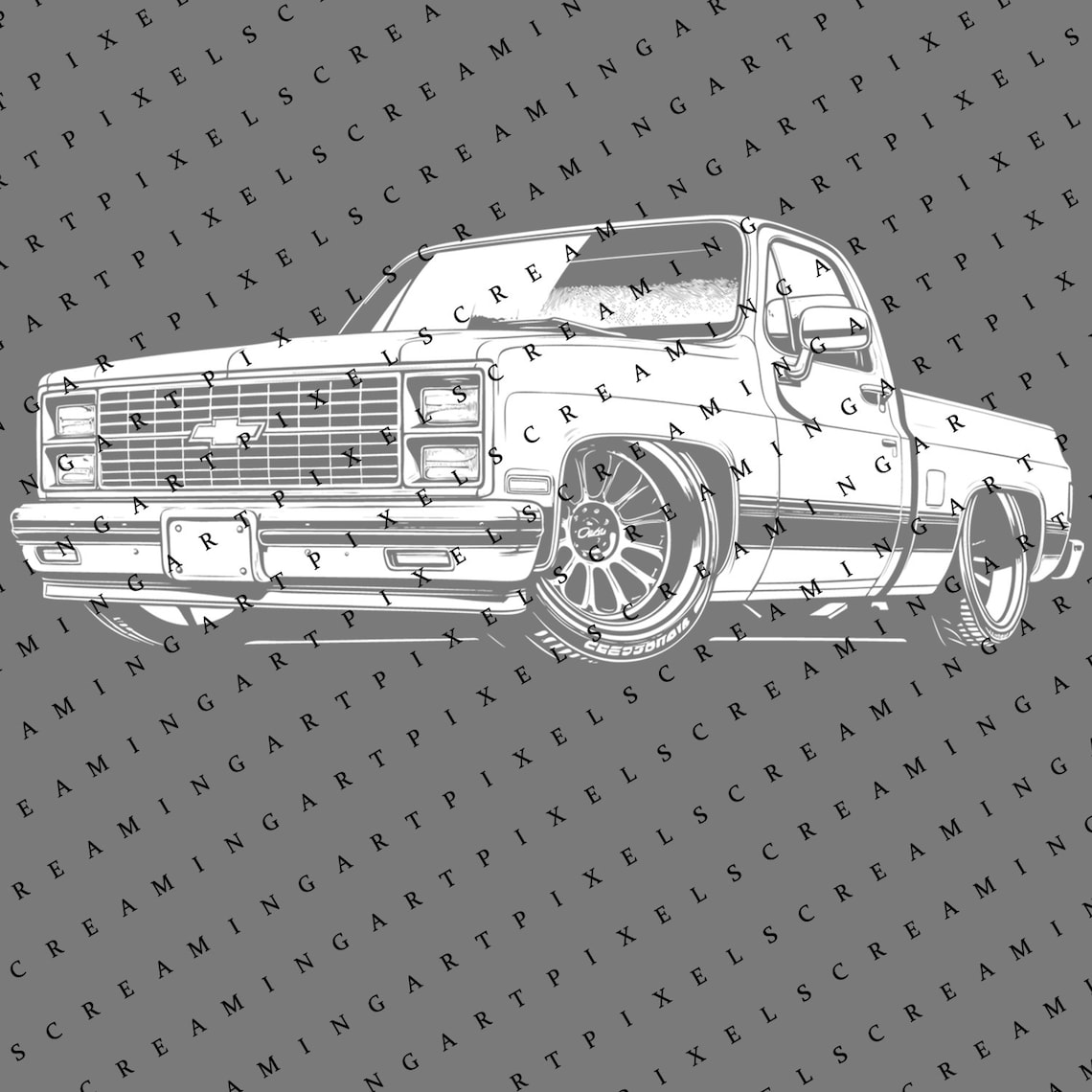 Chevy Squarebody Obs Ck Truck Digital File, PNG and SVG Files, Chevy ...