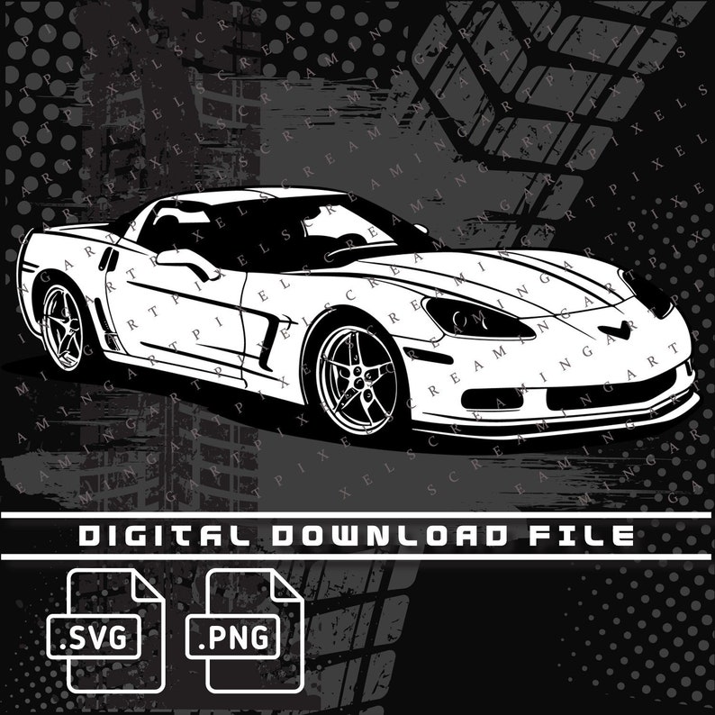 Chevy Corvette Silhouette Digital File, C5, C6 Silhouette, Chevy Racing ...