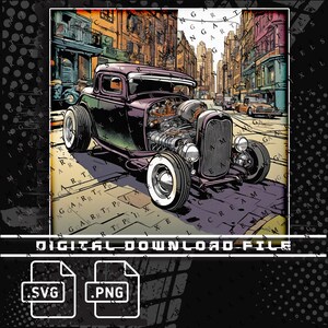 1932 Hot Rod Coupe, Rat Rod, Hot Rod PNG SVG 4 Pack, Old School Cool ...