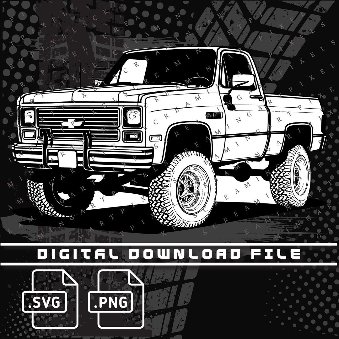 Chevy Squarebody K20 Custom Deluxe Digital File, PNG and SVG Files ...