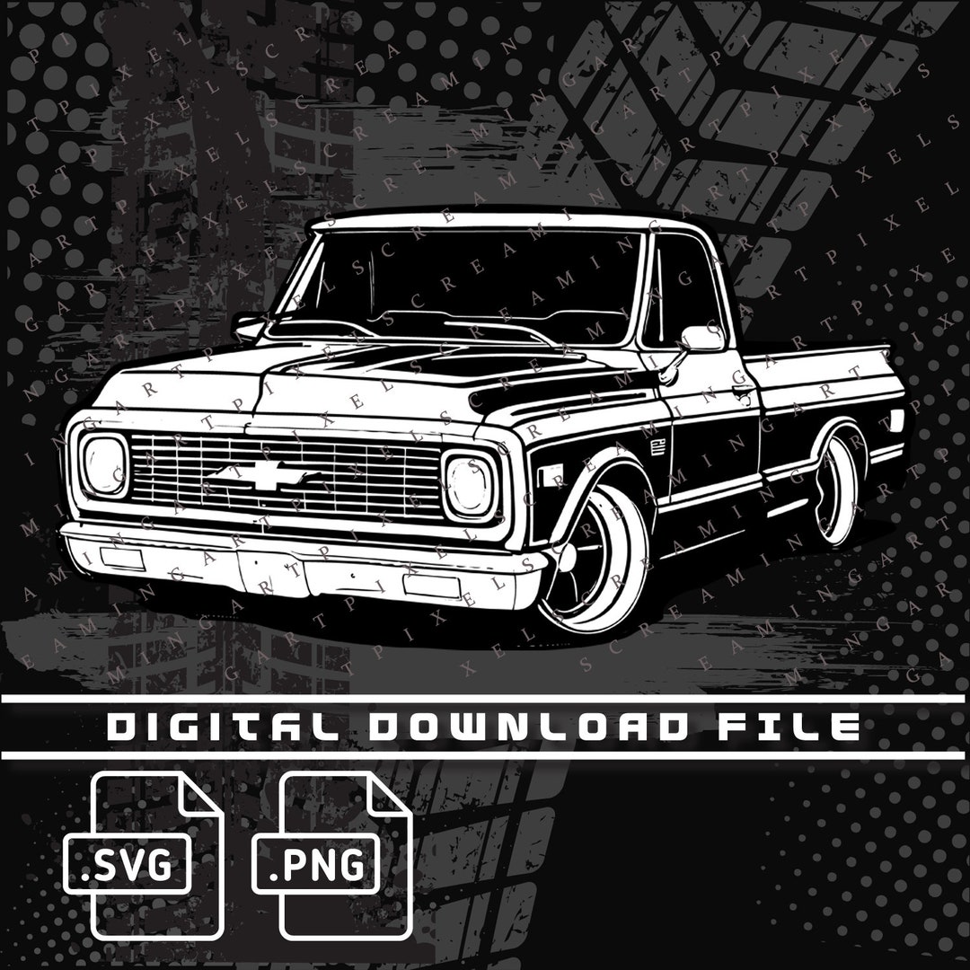 Chevy C10 Silhouette, Digital File, C10 Truck File, Chevy Truck, PNG ...