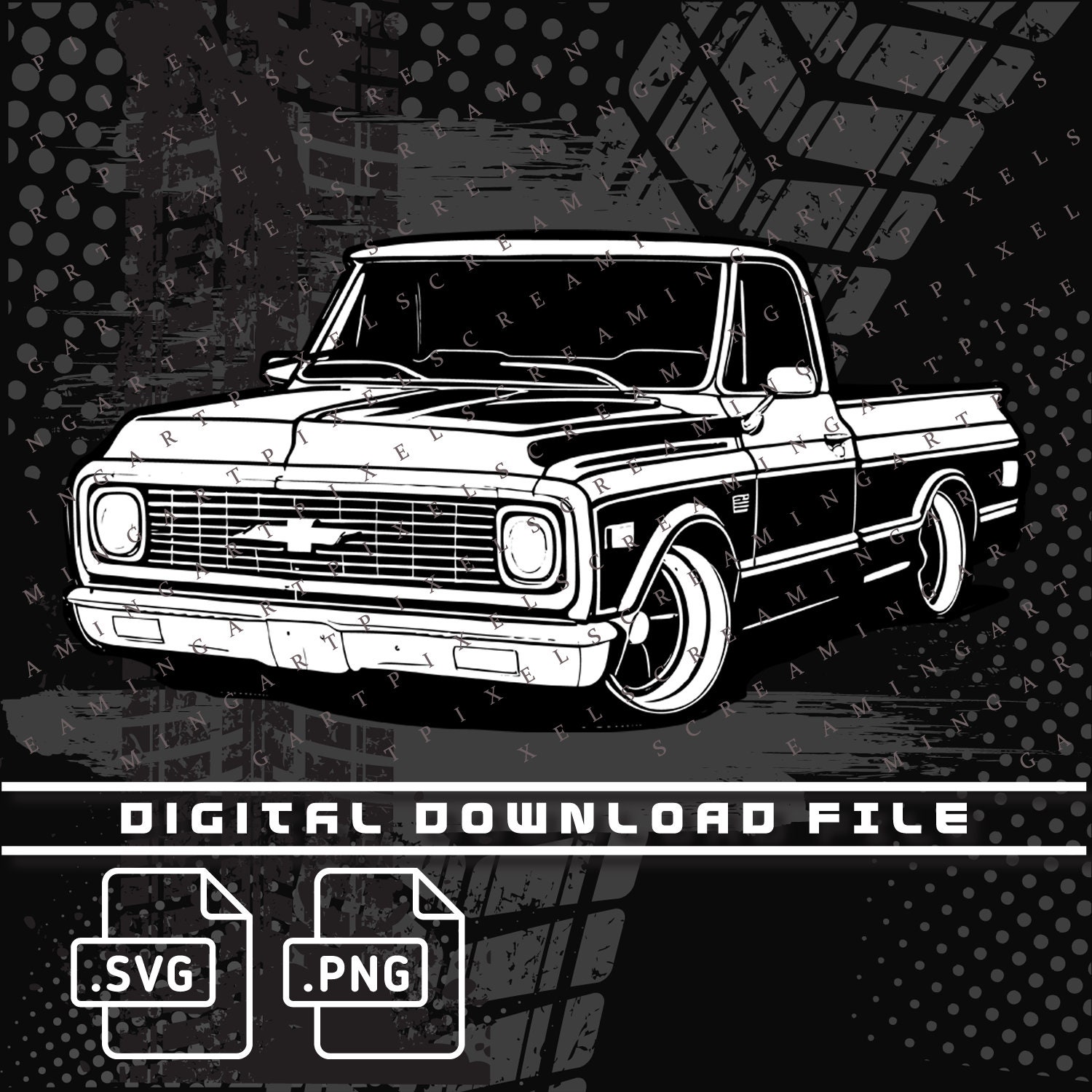 Chevy C10 Silhouette, Digital File, C10 Truck File, Chevy Truck, PNG ...