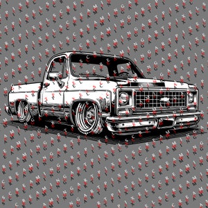 Chevy Squarebody Slammed C10 Digital File, PNG and SVG Files, Chevy C10 ...