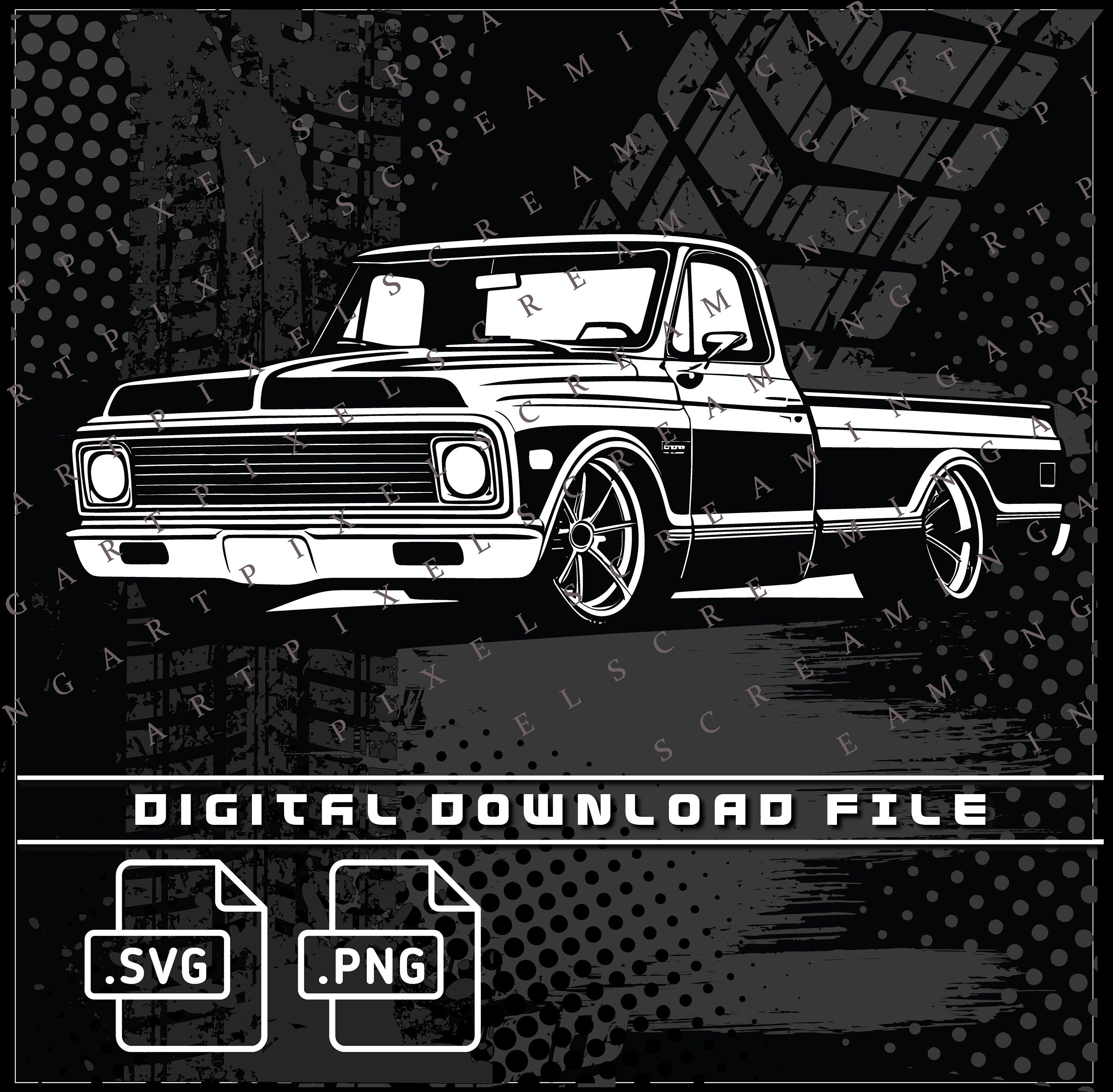Chevy C10 Silhouette Digital File, C10 Silhouette, Chevy Truck, PNG and ...