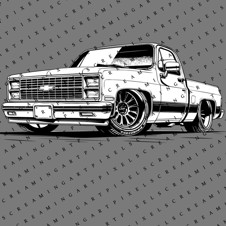 Chevy Squarebody Obs Ck Truck Digital File, PNG and SVG Files, Chevy ...