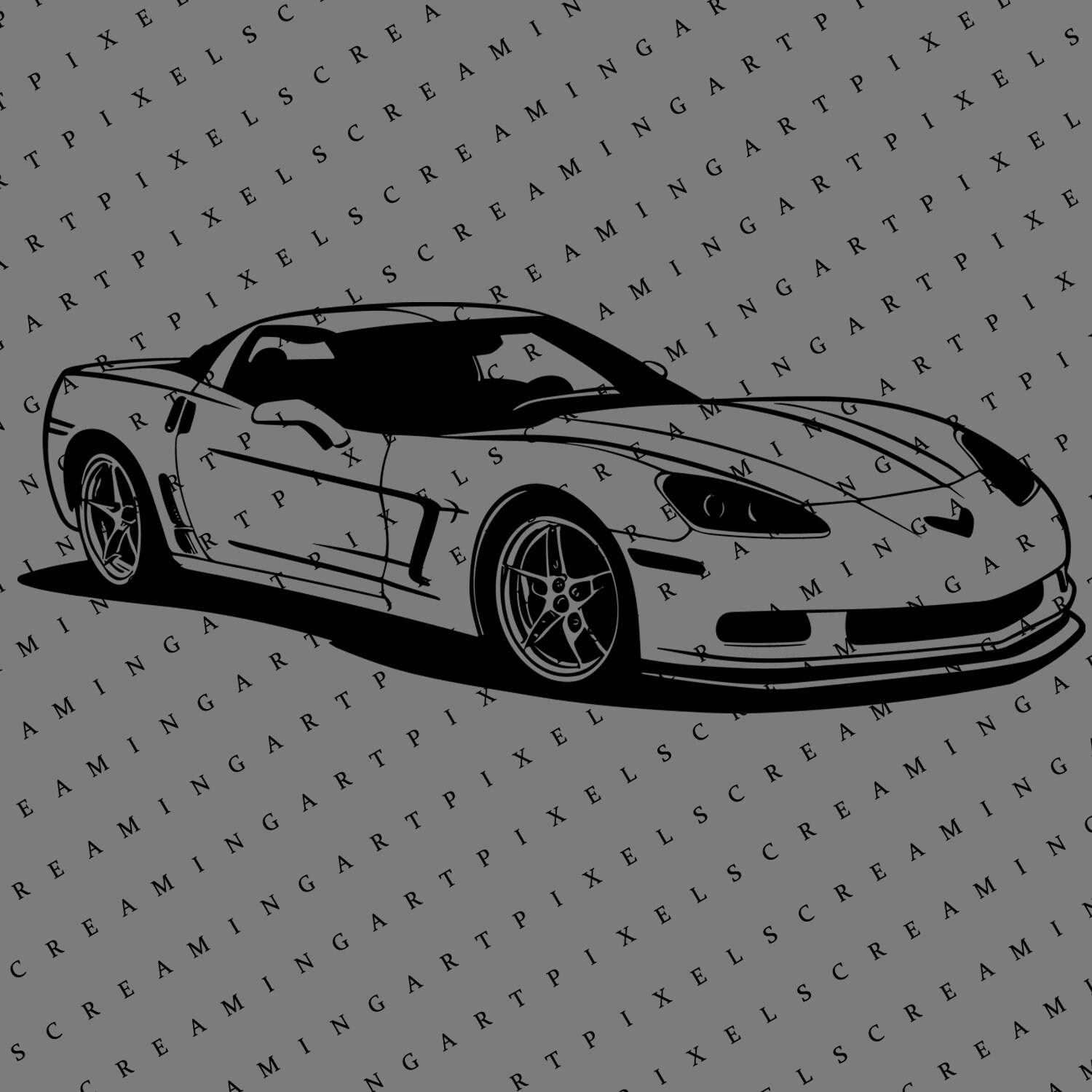 Chevy Corvette Silhouette Digital File, C5, C6 Silhouette, Chevy Racing ...