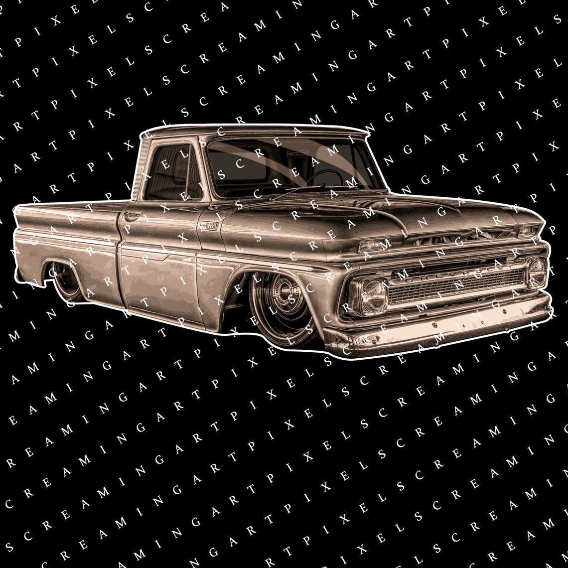 Chevy C10 Custom Slammed Digital File, PNG and SVG File, Chevy C10 ...
