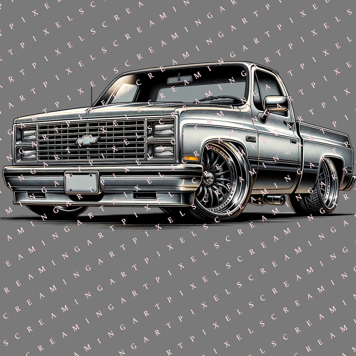 Chevy Squarebody Obs Ck Truck Digital File, PNG and SVG Files, Chevy ...
