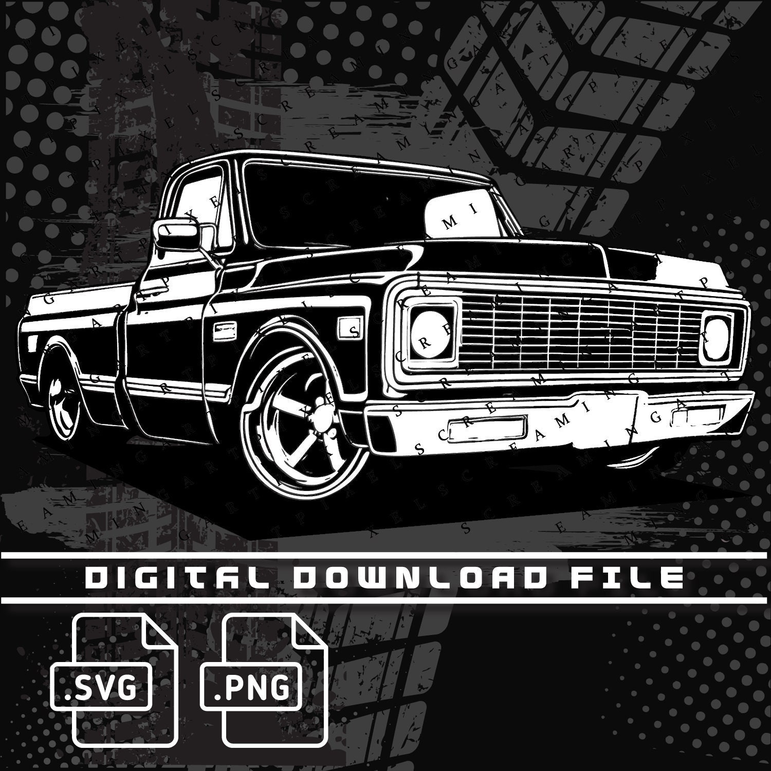 Chevy C10 Silhouette, Digital File, C10 Truck File, Chevy Truck, PNG ...