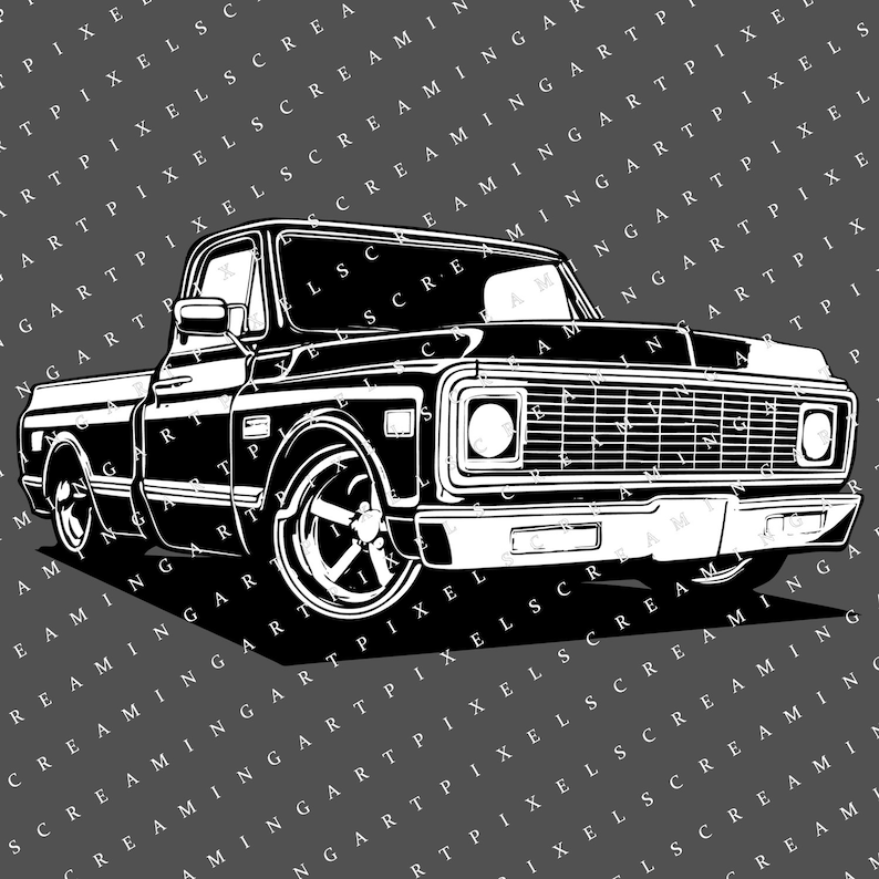 Chevy C10 Silhouette, Digital File, C10 Truck File, Chevy Truck, PNG ...