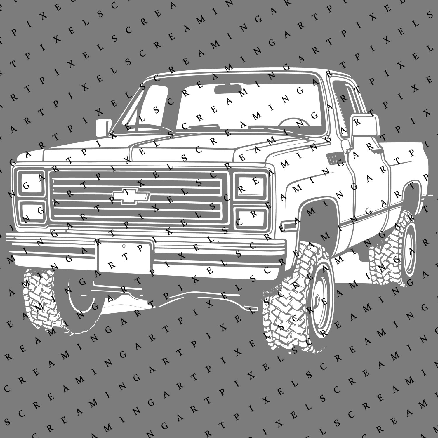 Chevy Squarebody K20 Custom Deluxe Digital File, PNG and SVG Files ...