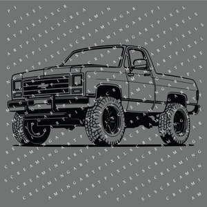 Chevy Squarebody K20 Custom Deluxe Digital File, PNG and SVG Files ...