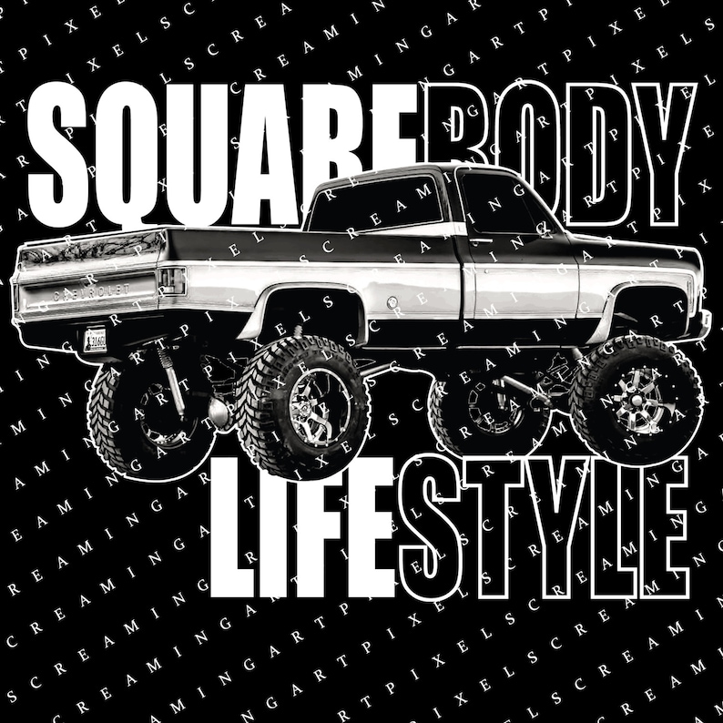 Chevy K20 Squarebody Truck, Digital File, PNG and SVG File, Chevy K10 ...